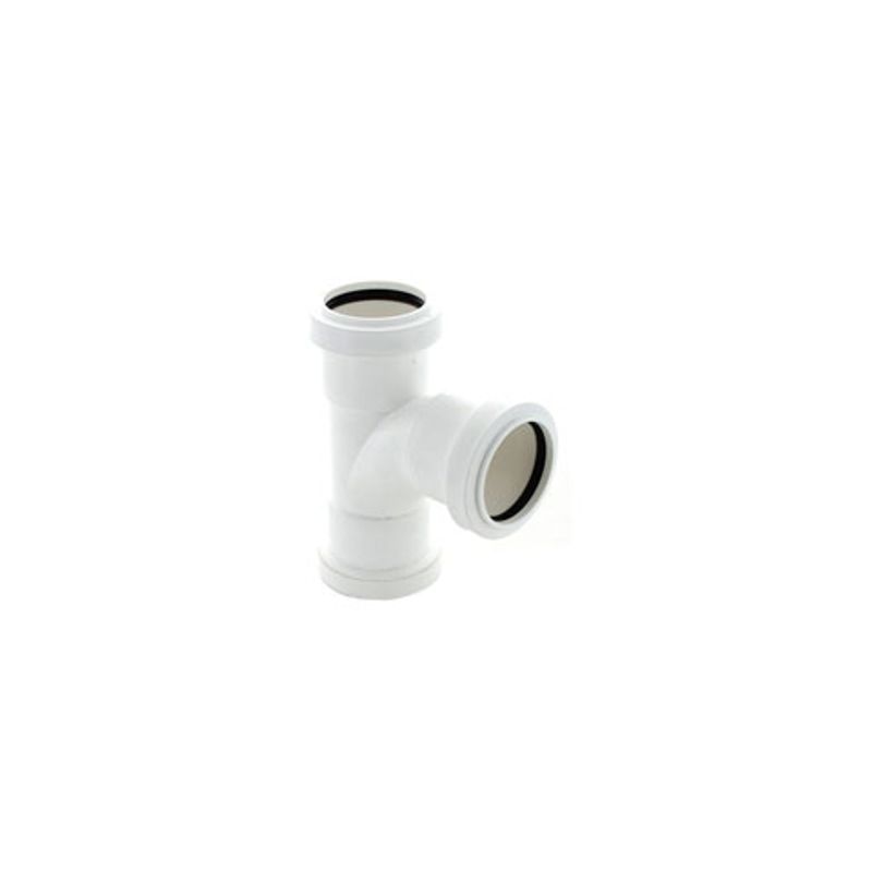 Hunter 40mm Plastic Waste Pipe 92.5dg Swept Tee Bend - White | Drainage ...