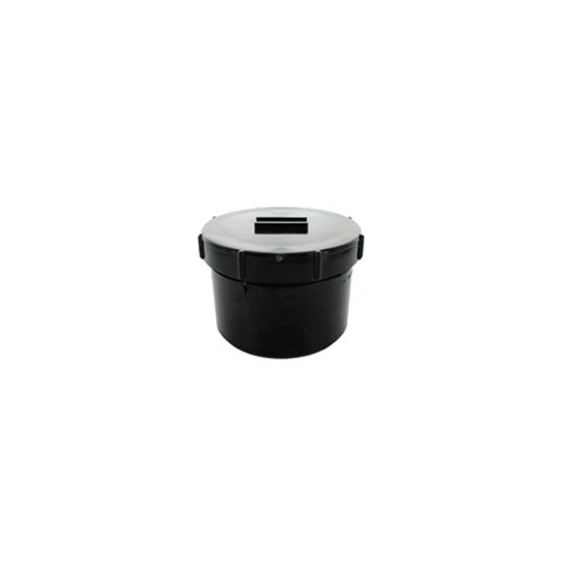 Hunter 110mm Plastic Soil Pipe Access Cap Solvent Socket Tail - Black ...