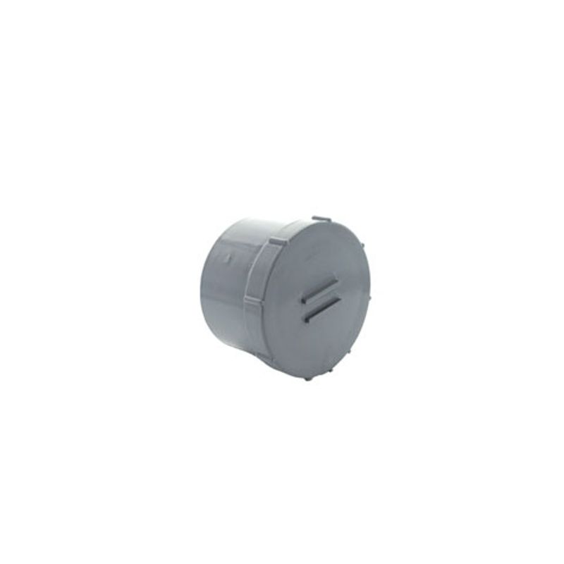 Hunter 110mm Soil Pipe Access Cap Solvent Socket Tail - Grey | Drainage ...