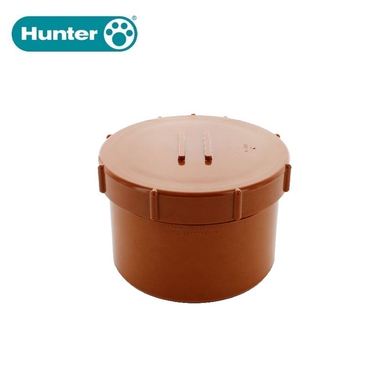 Hunter 110mm Access Cap Spigot Tail - Terracotta | Drainage Superstore®