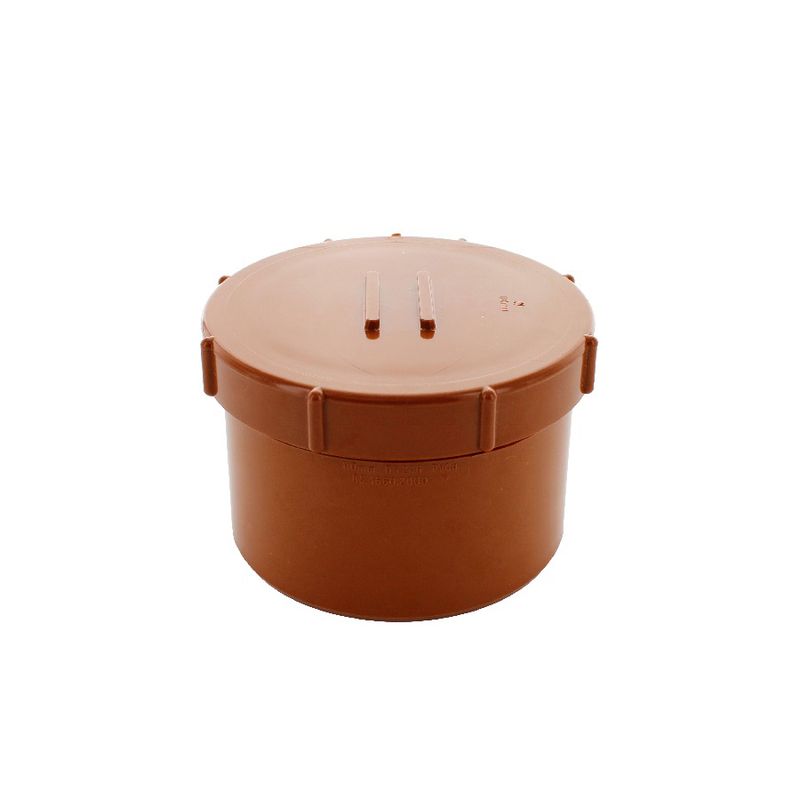Hunter 110mm Access Cap Spigot Tail - Terracotta | Drainage Superstore®