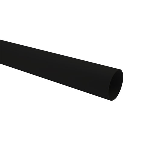 Hunter 110mm Plain End Plastic Soil Pipe - 3m Black | Drainage Superstore®
