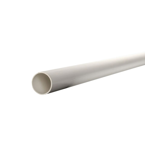 Hunter 40mm Plain End Solvent Plastic Waste Pipe - 3m White | Drainage ...