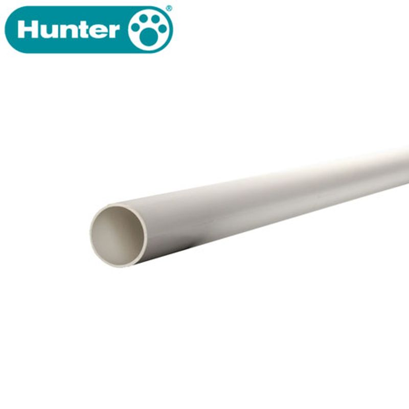 Hunter 40mm Plain End Solvent Plastic Waste Pipe - 3m White | Drainage ...