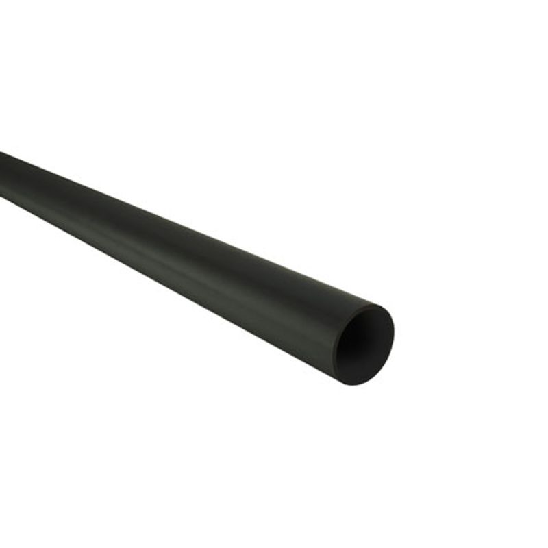 Hunter 40mm Plain End Plastic Waste Pipe - 3m Black | Drainage Superstore®