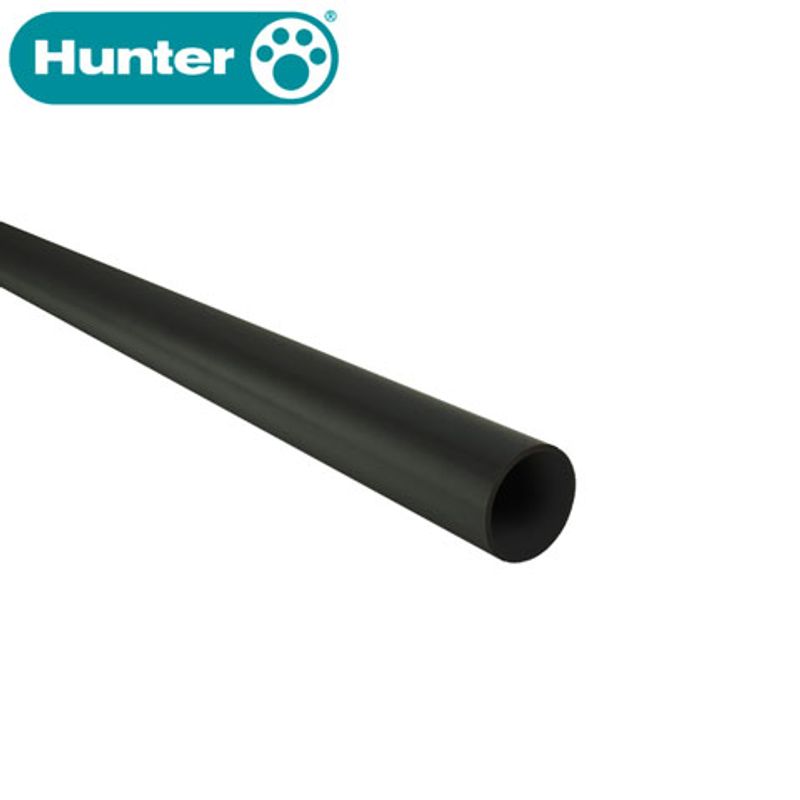 Hunter 40mm Plain End Plastic Waste Pipe - 3m Black | Drainage Superstore®