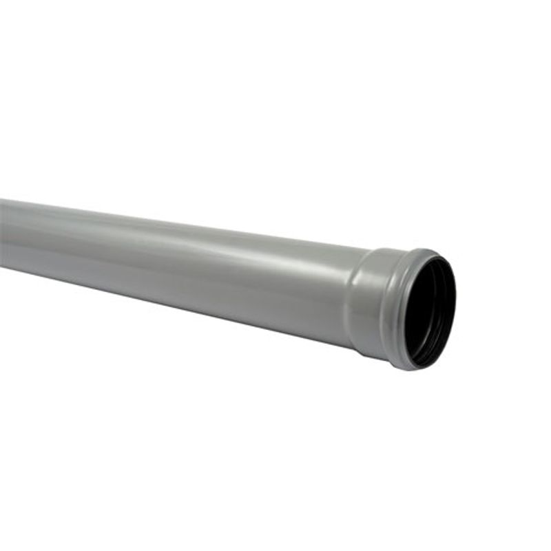 Hunter 82mm Socketed Plastic Soil Pipe - 3m Grey | Drainage Superstore®