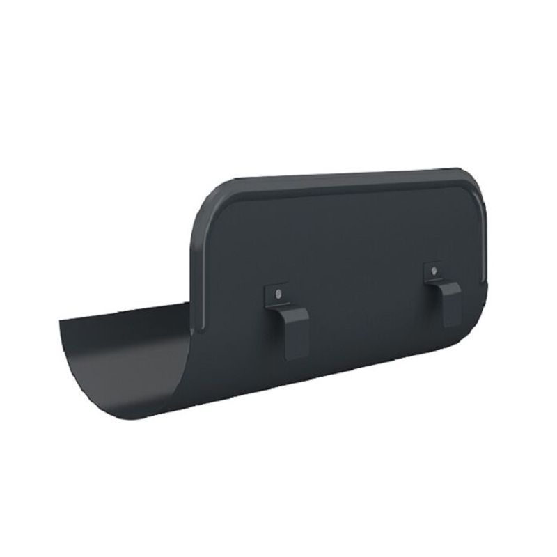 Lindab 150mm Half Round Steel Straight Overflow Protector - Anthracite ...