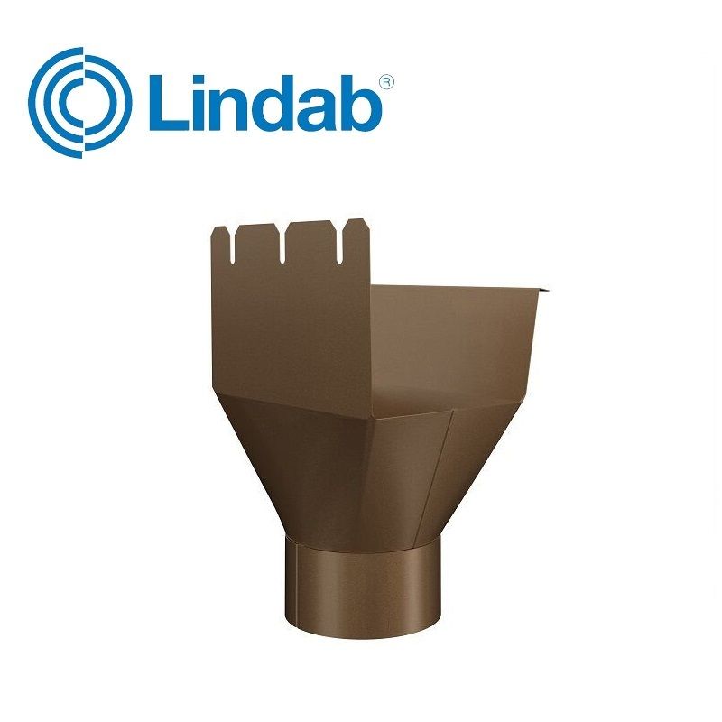 Lindab Rectangular 75mm Gutter Outlet 140mm Painted Copper Metallic ...