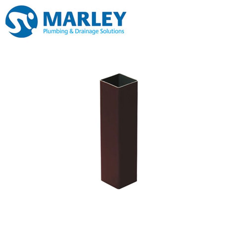 Marley Square 65mm Downpipe - Black 3m | Drainage Superstore®