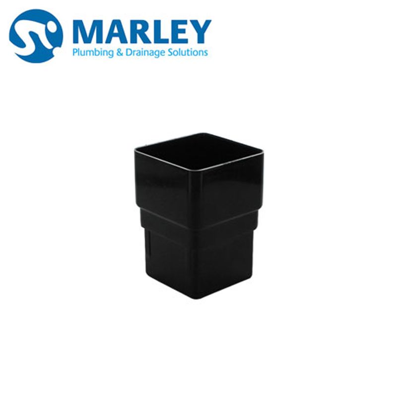 Marley Square 65mm Plain Socket - Black | Drainage Superstore®