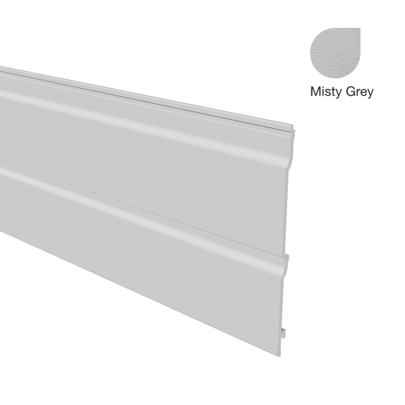 Fortex 300mm Double Shiplap Cladding Embossed 5m - Misty Grey ...