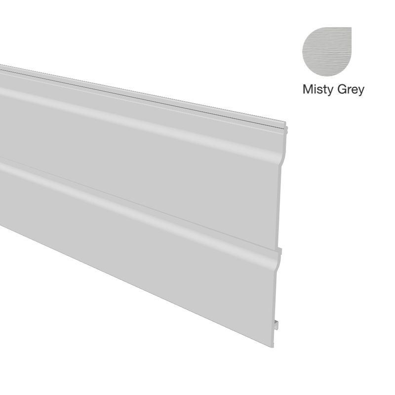 Fortex 300mm Double Shiplap Cladding Embossed 5m - Misty Grey ...