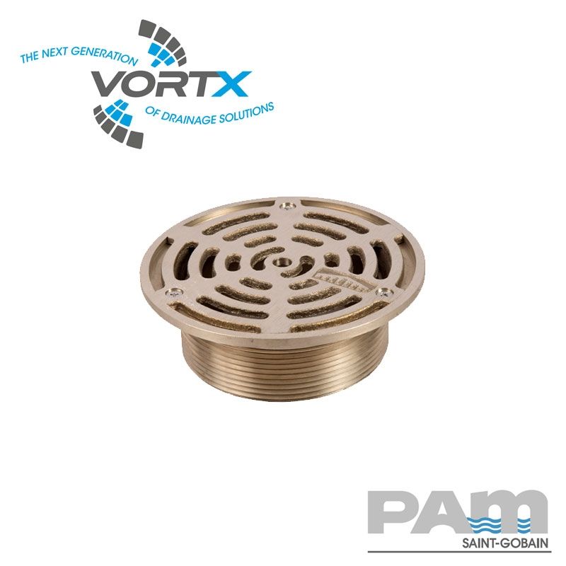 Nickel Bronze Floor 150mm Gully Grating NPSM Threaded Fit - VortX ...
