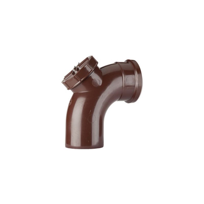 Polypipe Ring Seal Soil 110mm 92.5dg Access Bend Single Socket - Brown ...
