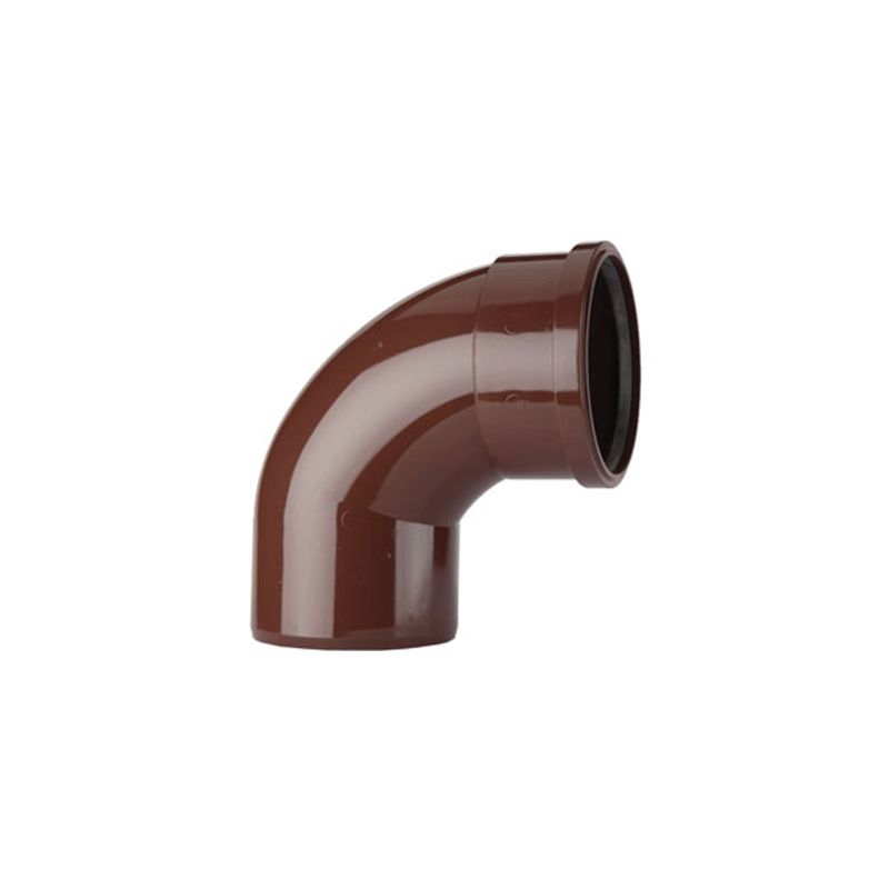 Polypipe Ring Seal Soil 110mm 92.5dg Bend Single Socket - Brown ...
