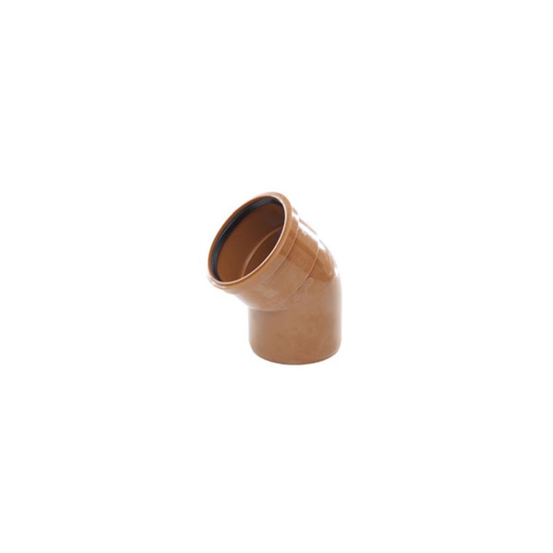 Polypipe Underground Drainage 110mm 45dg Double Socket Bend | Drainage ...