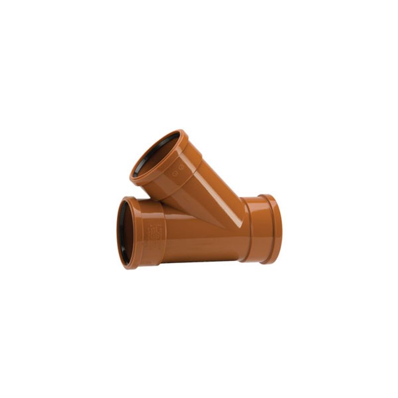 Polypipe Underground Drainage 110mm 45dg Triple Socket Equal Junction ...