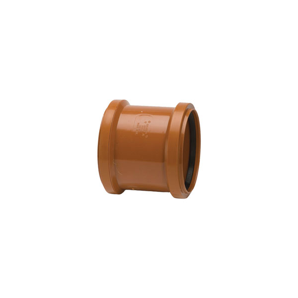 Polypipe Underground Drainage 110mm Double Socket Coupler | Drainage ...