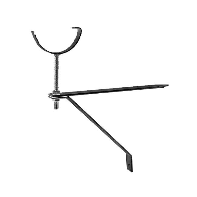 Cast Aluminium Gutter Half Round Rise & Fall Bracket 100mm - Black ...