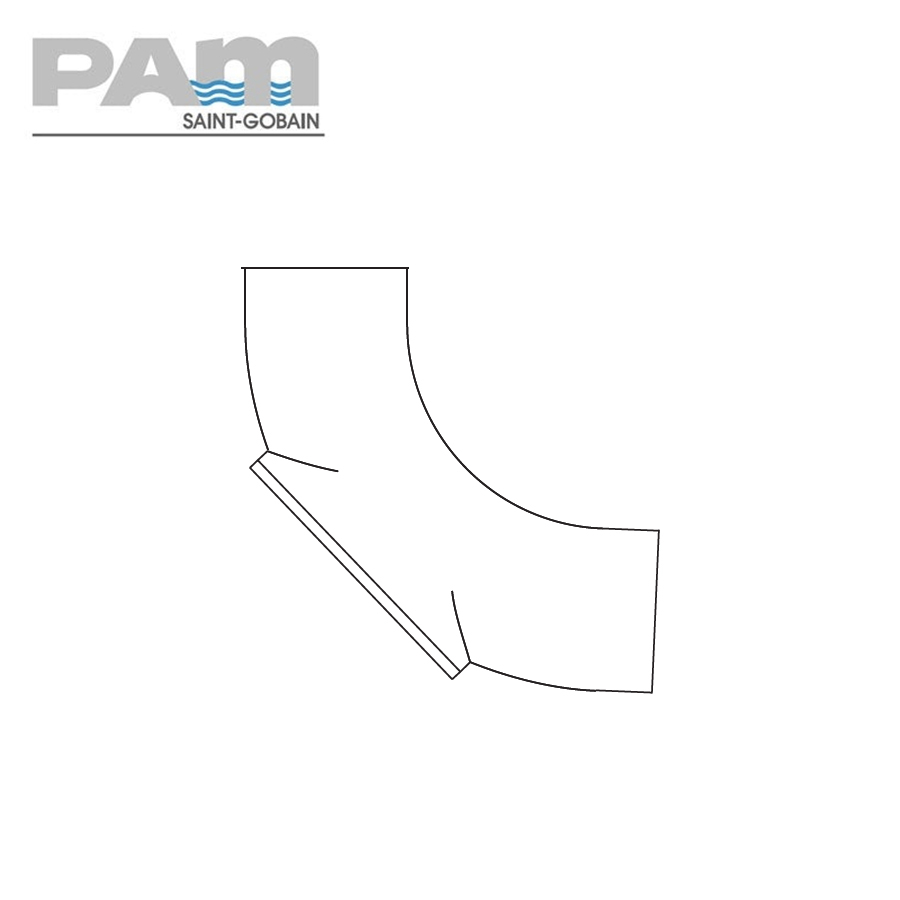 Pam Building Cast Iron Drain Pipe 87.5 Degree Medium Radius Bend with ...