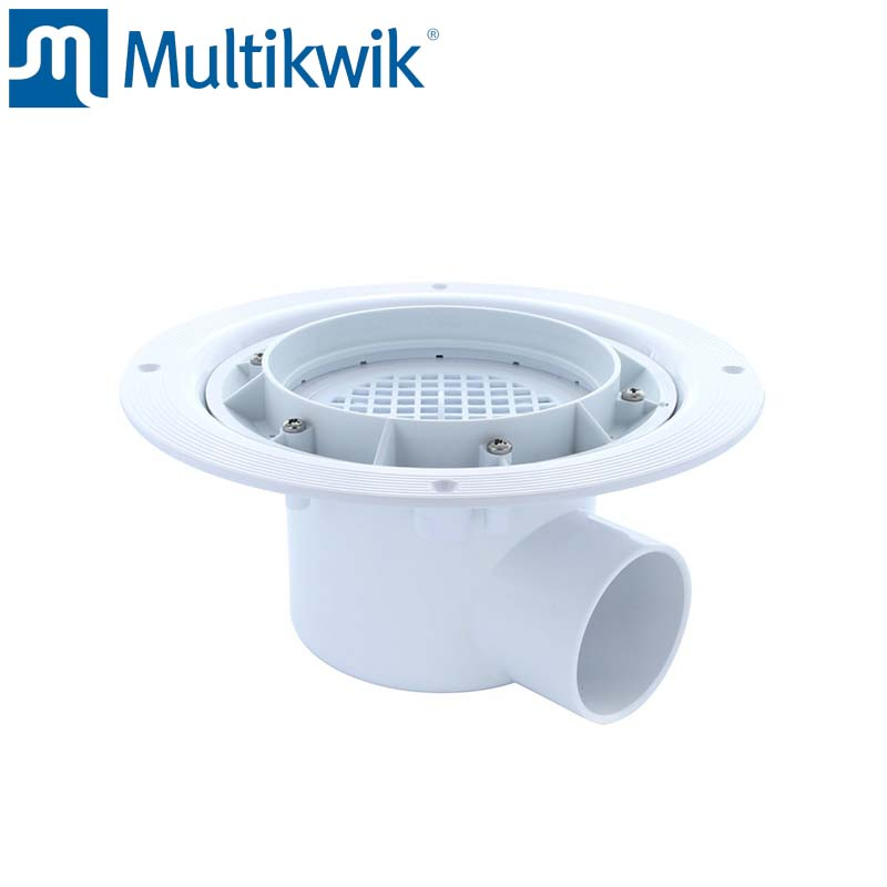 Multikwik Horizontal Shower Gully for Tile Floors with 75mm Seal - 50mm ...