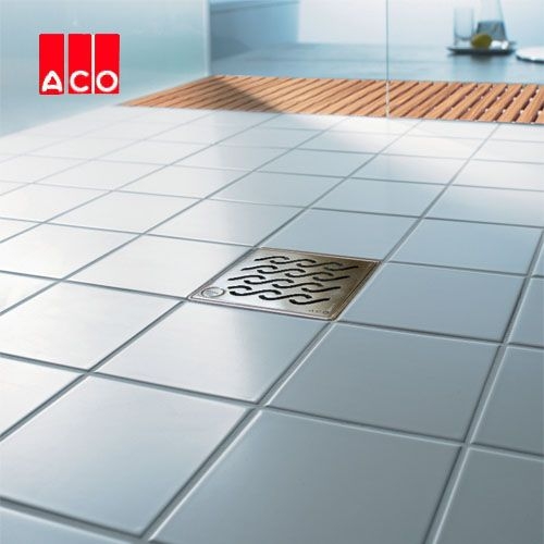 ACO Trapped Shower Gully Vertical Outlet for Vinyl Flooring - 110mm ...