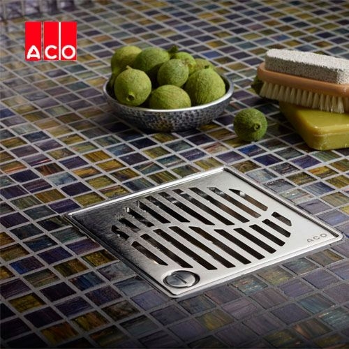 ACO Shower Gully Quadrato Grate for Tiled Flooring 135mm x 135mm | Drainage Superstore®
