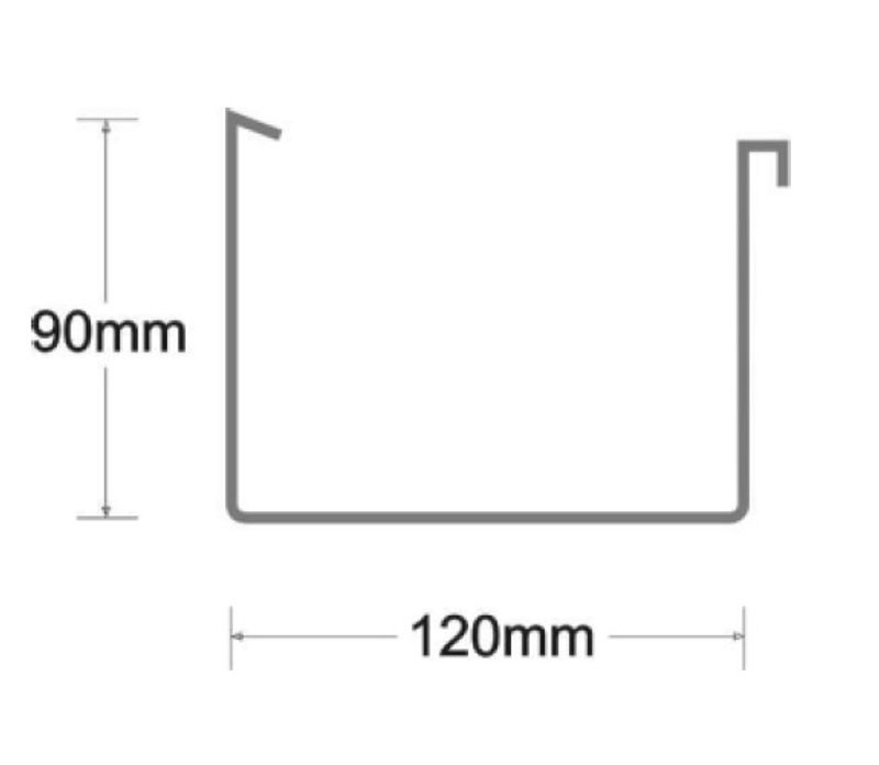 Metal Gutta Stainless Steel 120mm Box Gutter - 2.4m | Drainage Superstore®