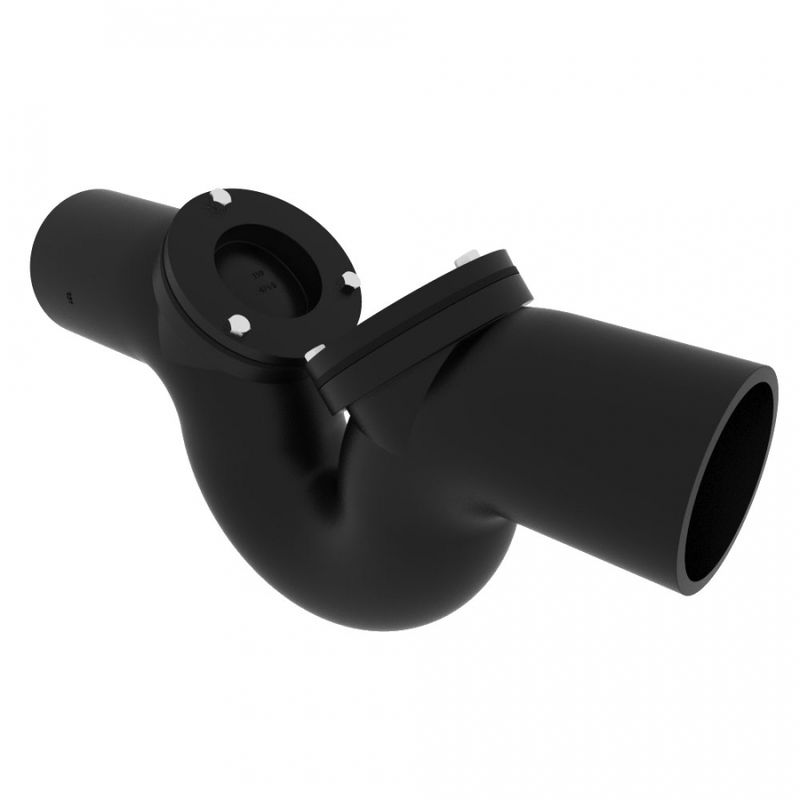 Timesaver Cast Iron Drain Pipe Running Trap with Double Access - 225mm ...