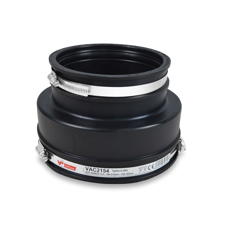 VIPSeal Rubber Flexible Drainage Adaptor Coupling 215mm to 150mm ...