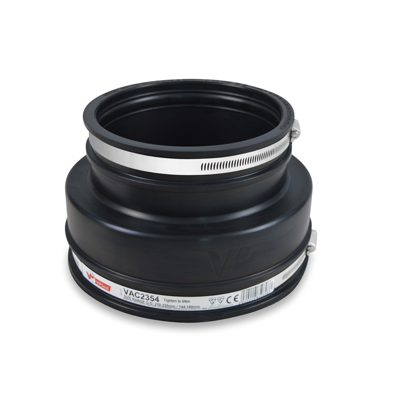 VIPSeal Rubber Flexible Drainage Adaptor Coupling 235mm to 144mm ...
