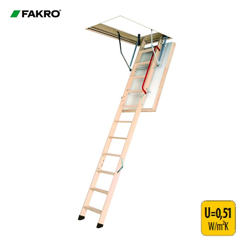 Fakro LWT Highly Energy Efficient Loft Ladder - 60cm x 120cm x 2.8m ...