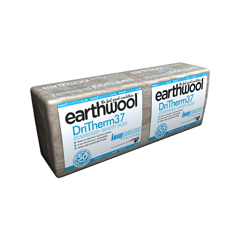 DriTherm Cavity Insulation Slab 37 from Knauf Earthwool 100mm - 6.55m2 ...