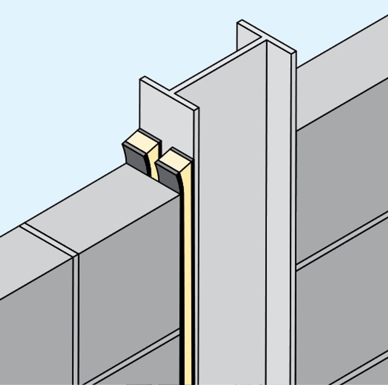 ROCKWOOL Intumescent Expansion Joint Seal 1000 x 35 x 50mm (6 pieces ...