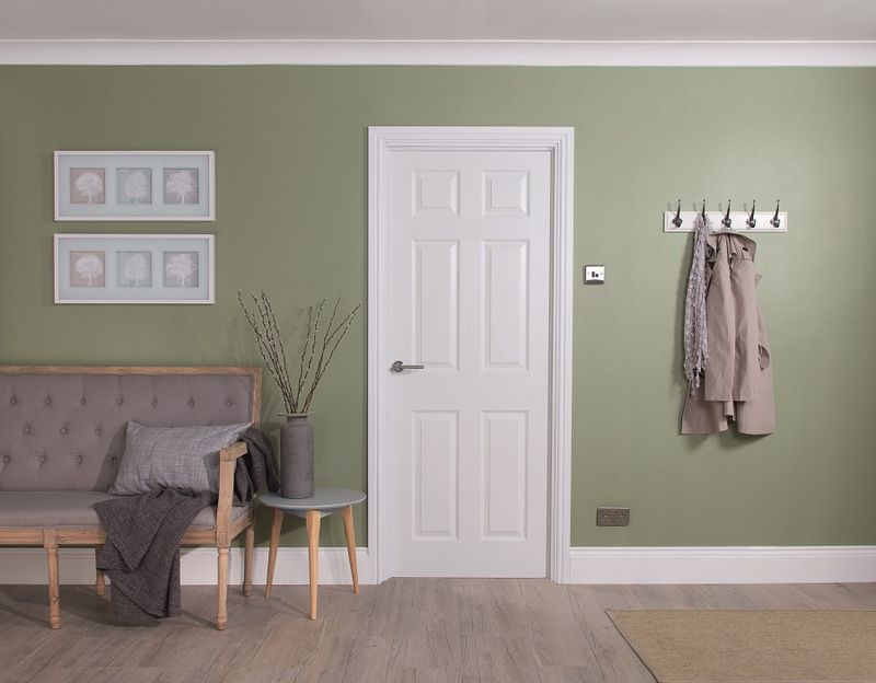 JELD-WEN Bostonian 6 Panel Fully Finished Middleweight Interior Door ...