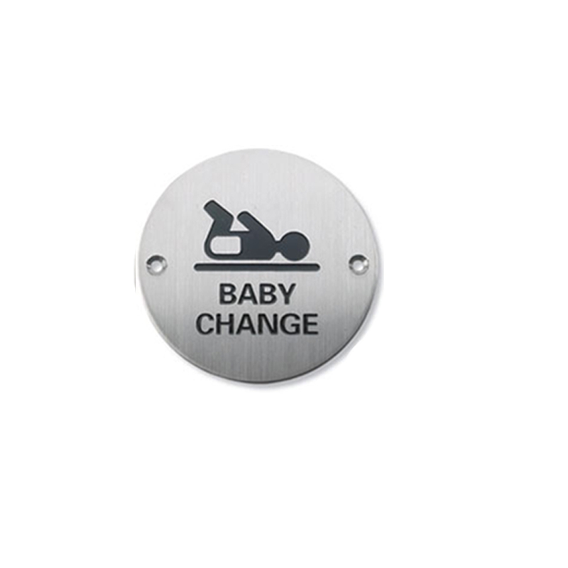 Consort 76mm Stainless Steel Door Signage - Baby Change Symbol | Door ...