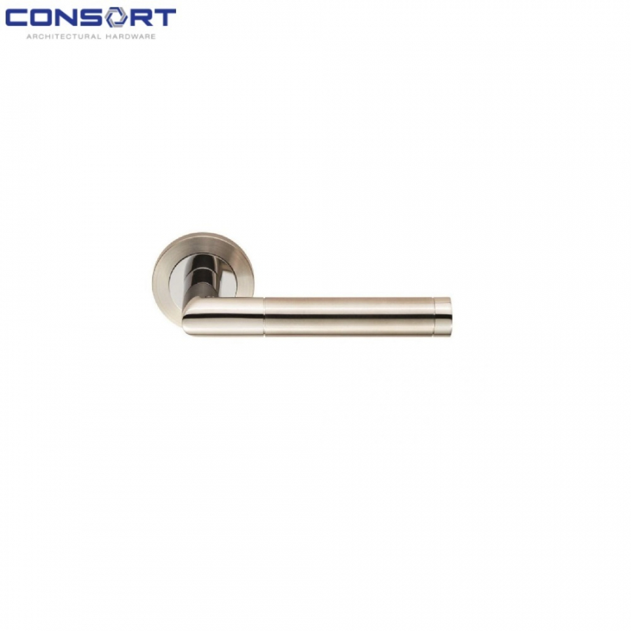 Consort Engraved Mitred Lever Handle - 8mm Sprung Duo Finish | Door ...
