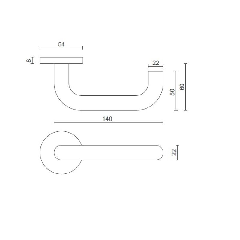 Consort Return 22mm Lever Handle - 8mm Sprung | Door Superstore®