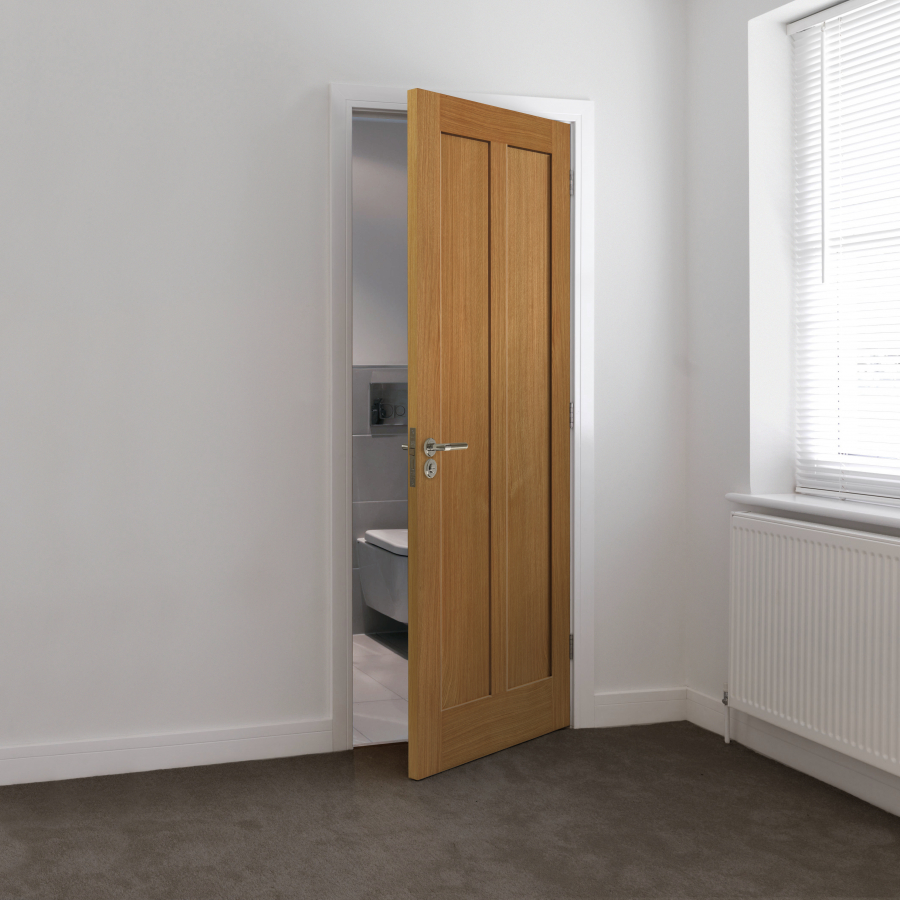 JB Kind Eiger Shaker 2 Panel Unfinished Oak Internal Door | Door ...