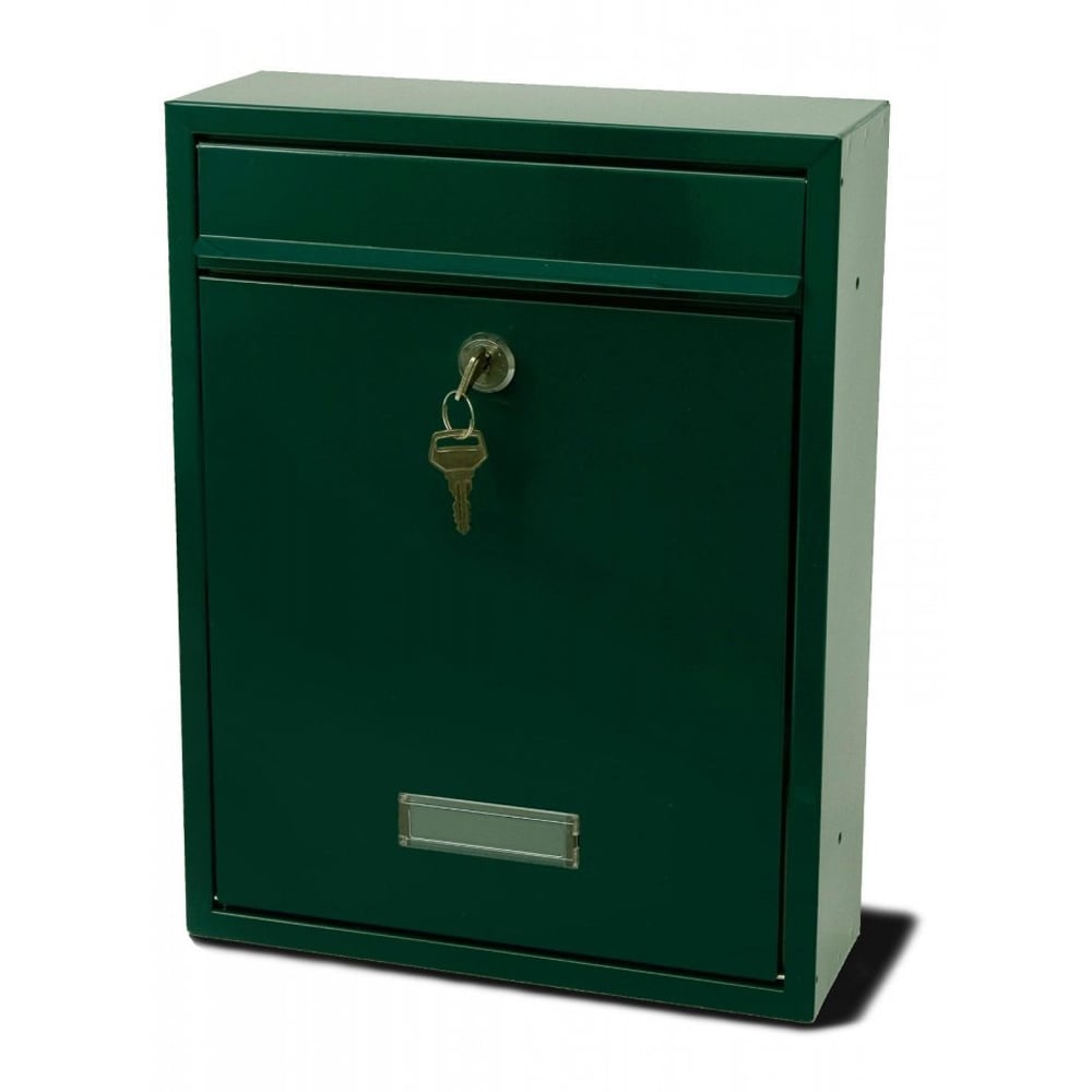 G2 TRENT Lockable Steel Mail and Post Box GREEN | Door Superstore®