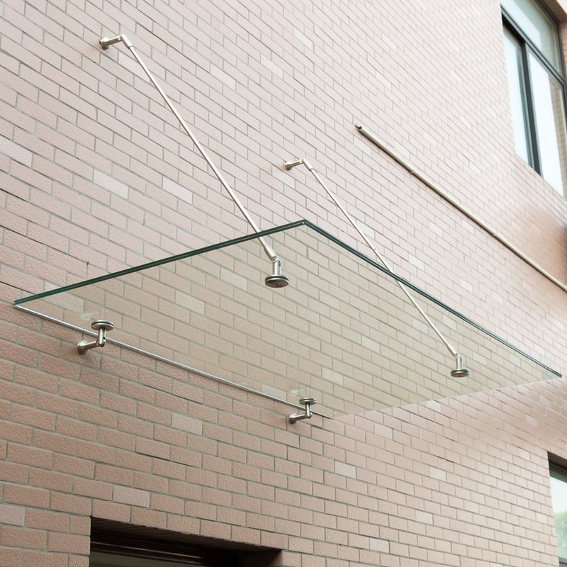 Glass Door Canopy with Grade 304 Stainless Steel Fixings 120cm x 90cm ...