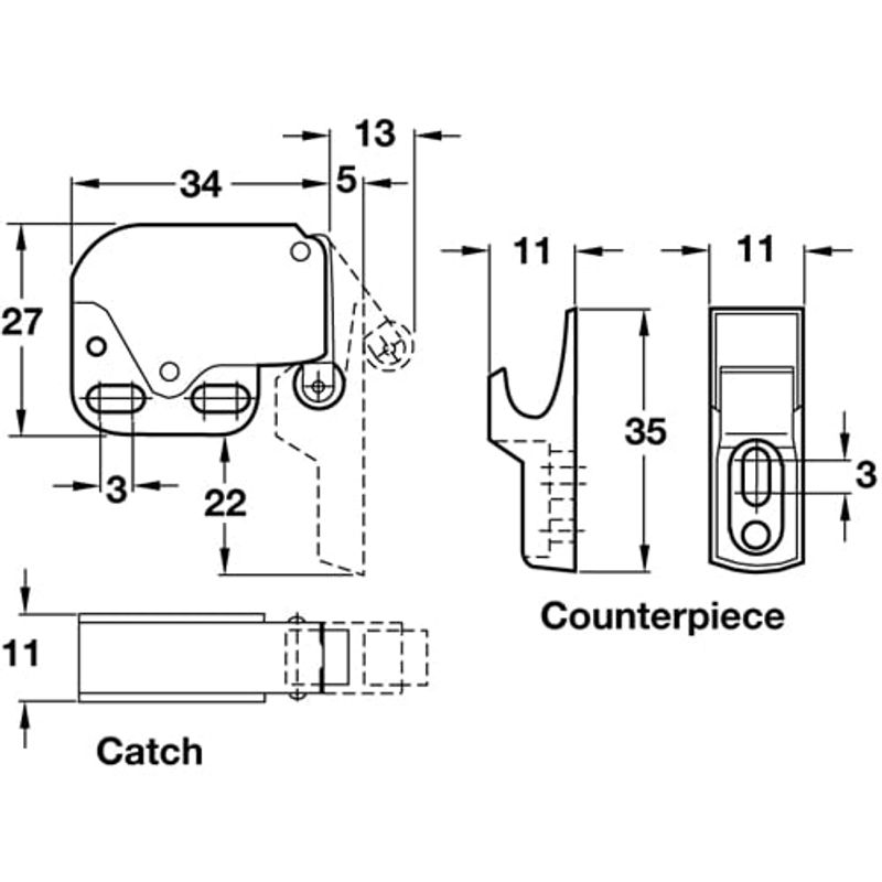 Mini Automatic Spring Cabinet Catch | Door Superstore®