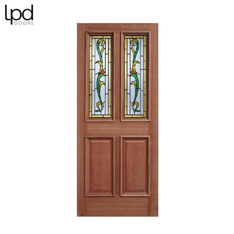 External Hardwood CHELSEA 2 Light Decorative Double Glazed Door M&T ...