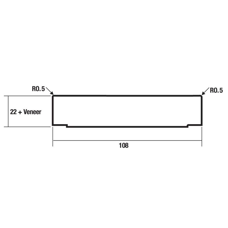 LPD Internal Oak Veneered DOOR LINING Frame Set with Loose Stop (108 x ...