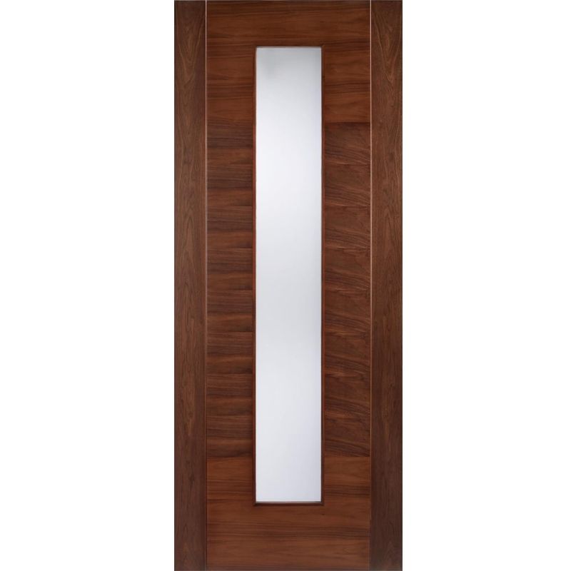 LPD Internal Walnut ARAGON Pre-Finished Frosted Glazed Door (30" x 78 ...