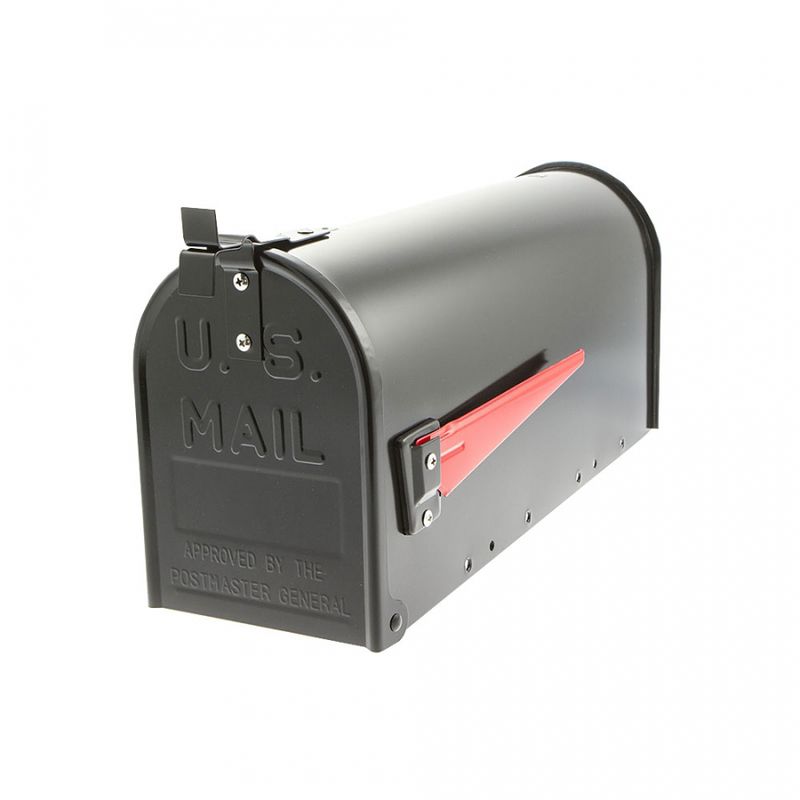 Sterling U.S Aluminium Black Post Box | Door Superstore®