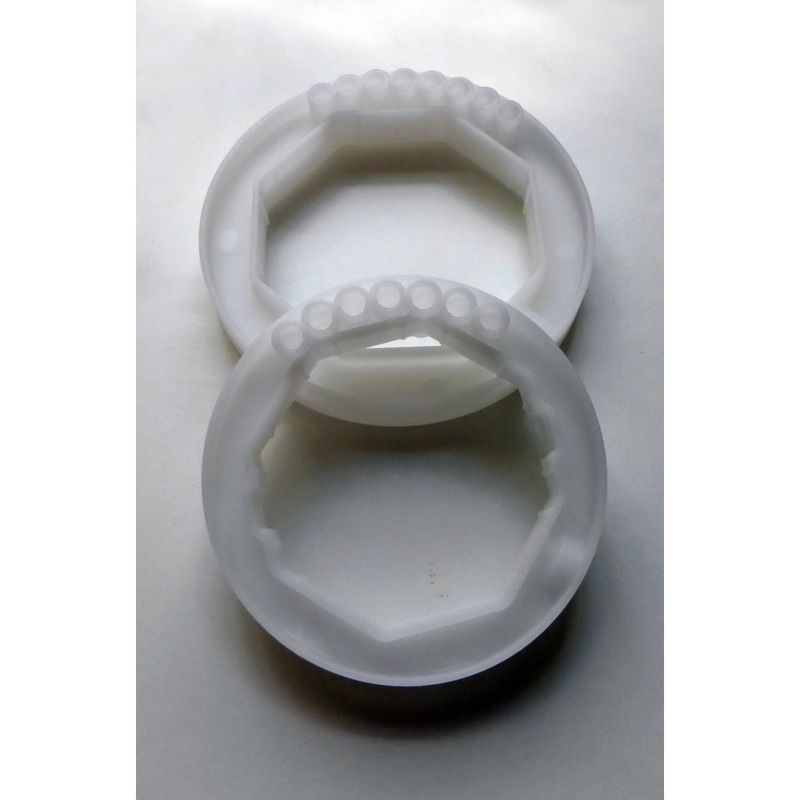 Pair of Roller Door Axle Hexagonal Locking Rings (White) 70mm | Door ...