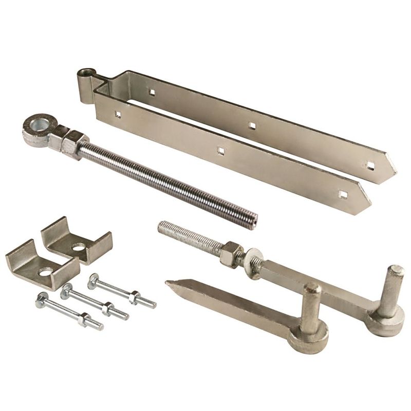 Perry Adjustable Galvanised Bottom Field Gate Hinge Set (450mm) | Door ...