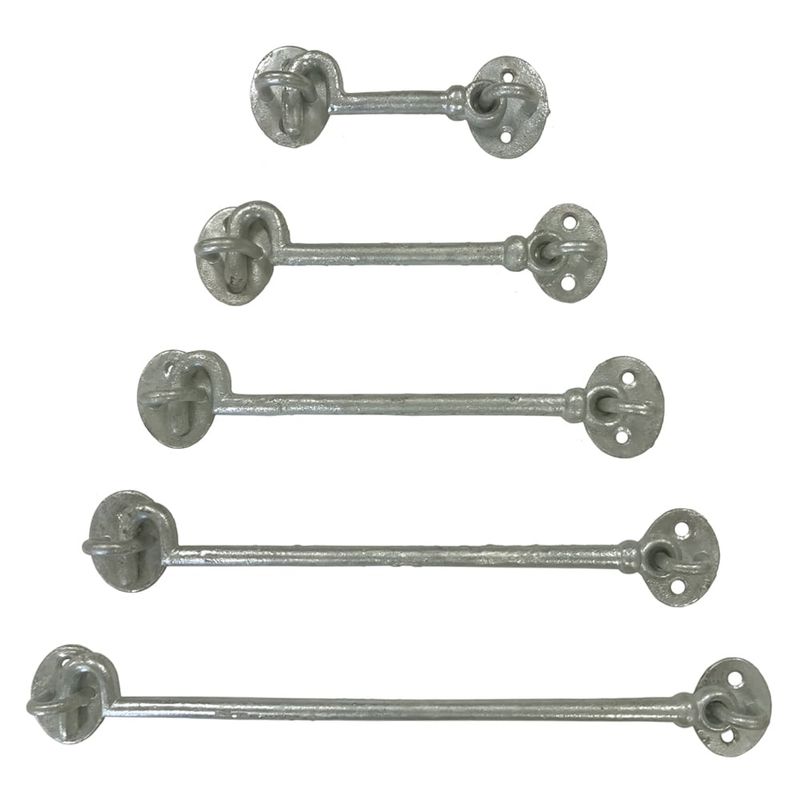 Perry Galvanised Heavy Duty Cabin Hook & Eye Pair 250mm | Door Superstore®